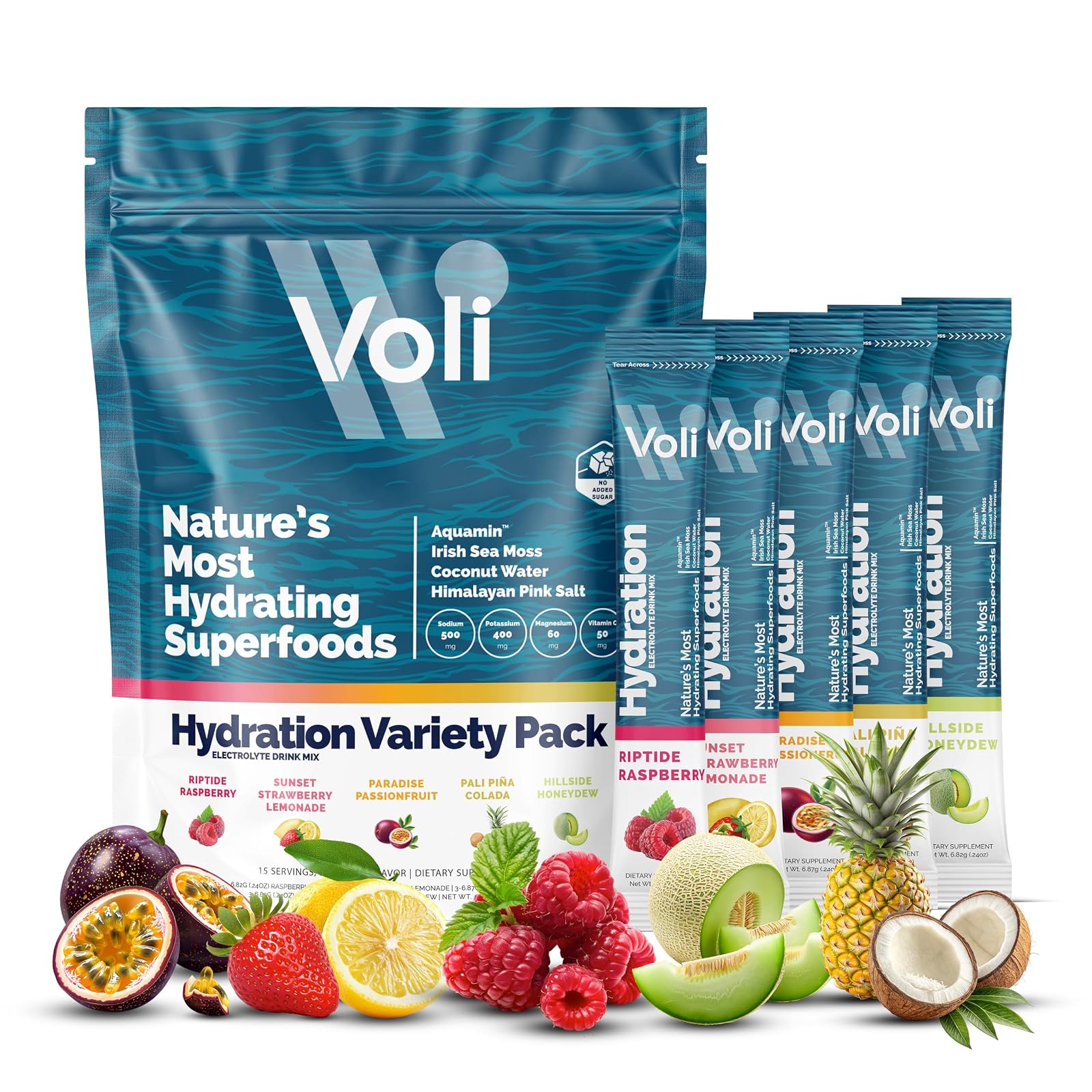 Voli electrolyte drink mix packets
