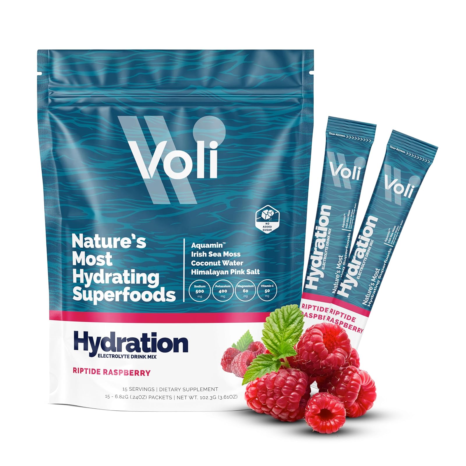 Voli raspberry electrolyte drink mix