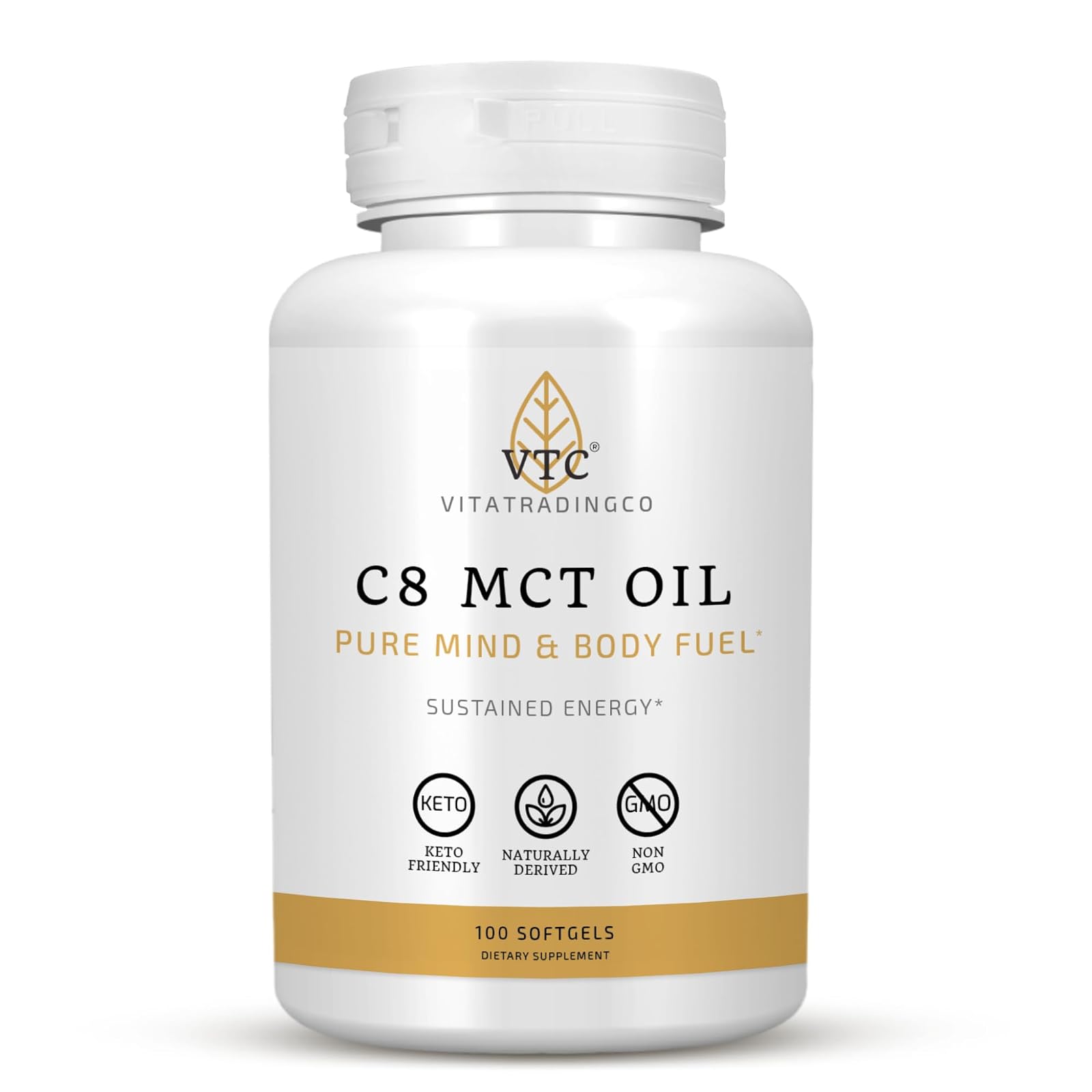 VTC C8 MCT Oil softgels for energy