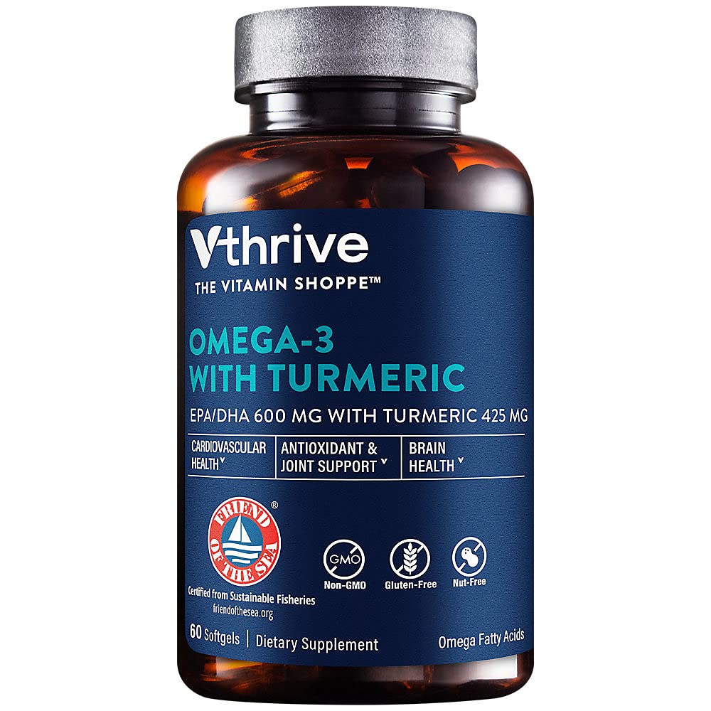 Vthrive Omega-3 turmeric softgels