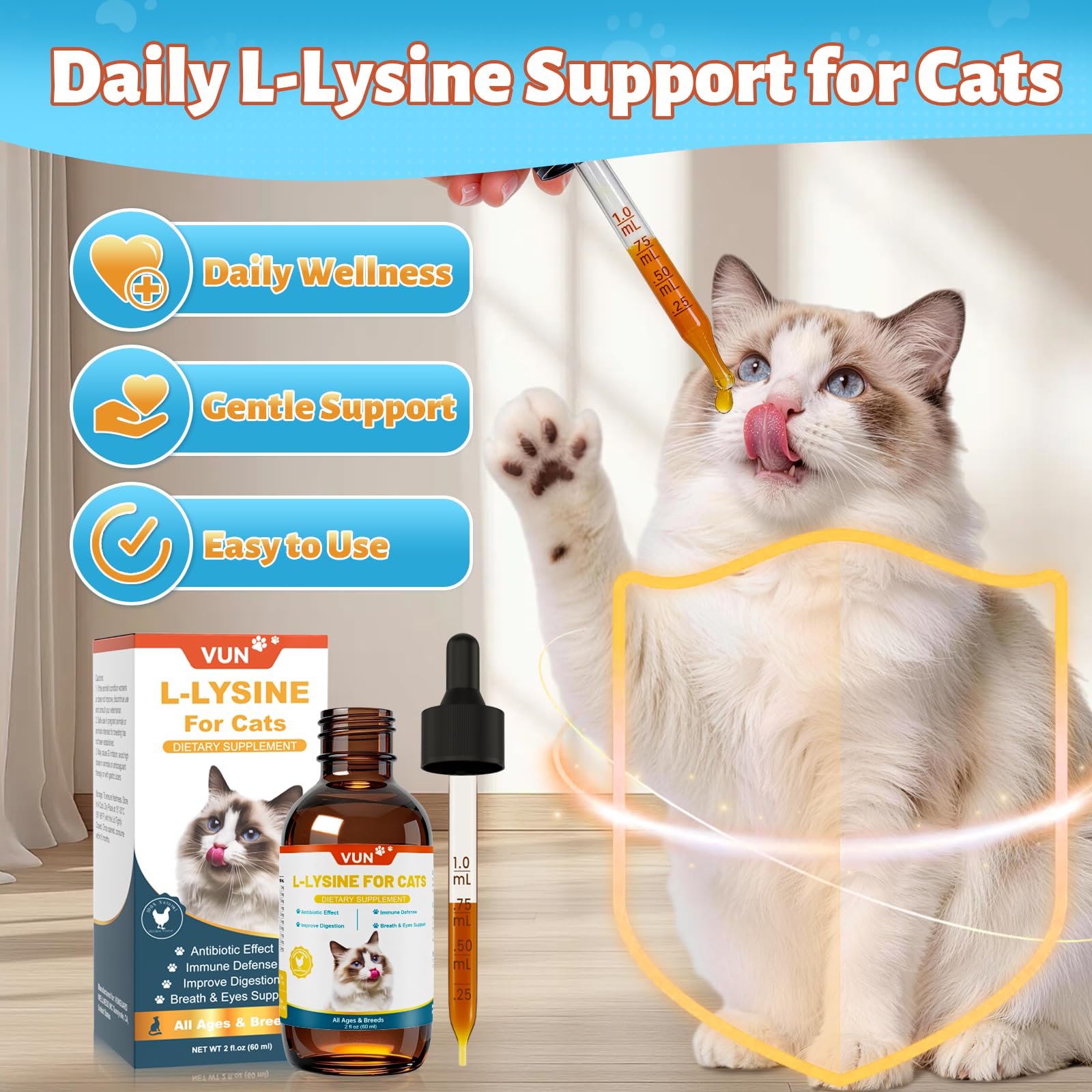 VUN L Lysine for healthy cat eyes