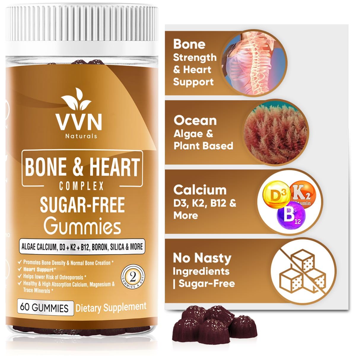 VVN Naturals vegan calcium gummies