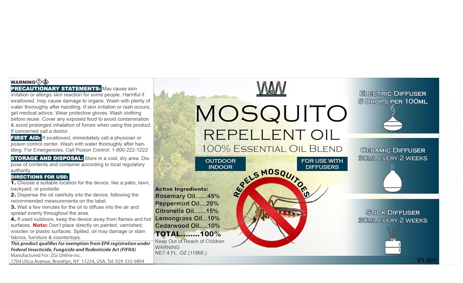 W4W essential oil blend for summer