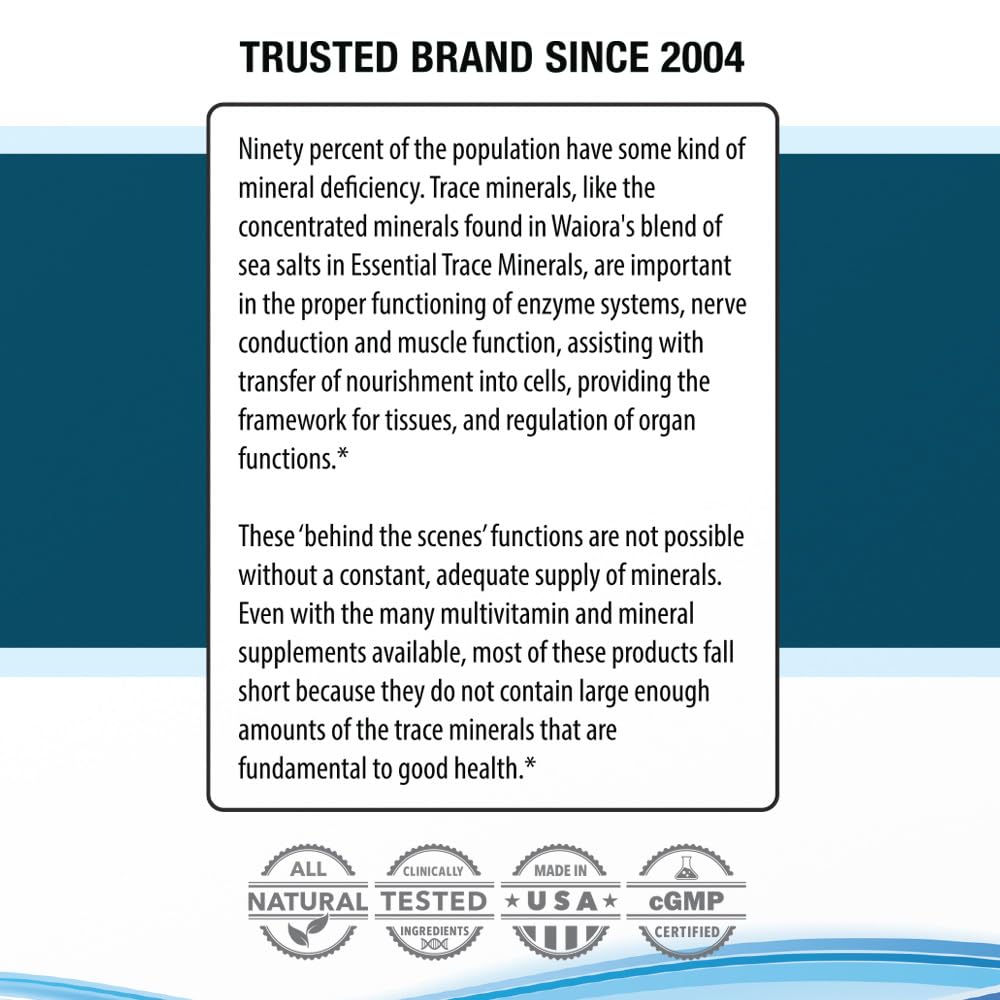 Waiora trace minerals for immune function