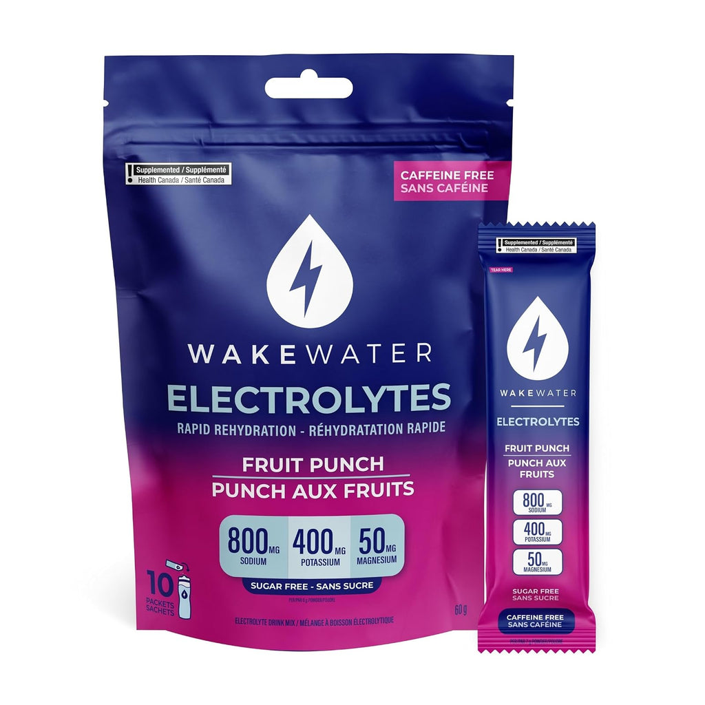 Wake Water electrolyte packets for hydration
