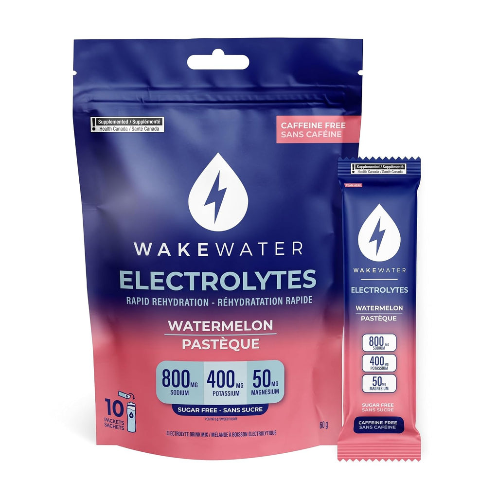 Wake Water electrolyte packets for hydration