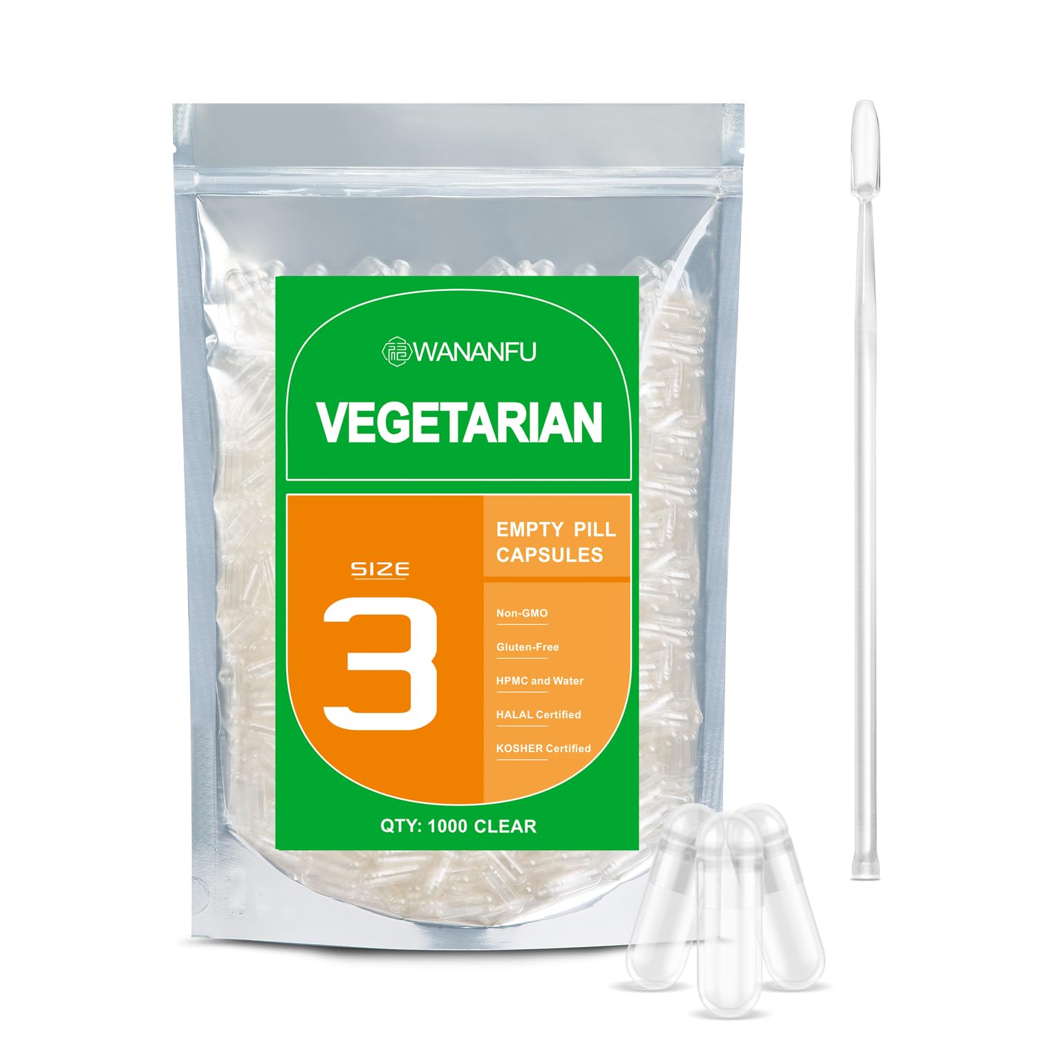 Wananfu empty vegetarian capsules