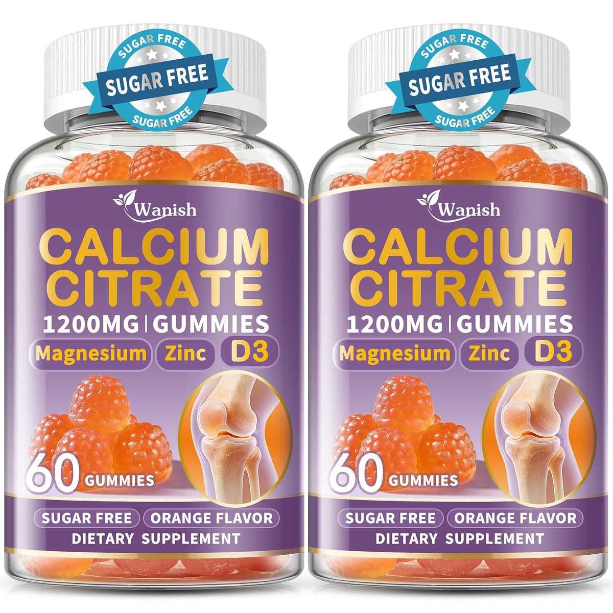 Wanish Calcium Citrate gummies for bone health