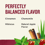 Warm cinnamon apple herbal infusion