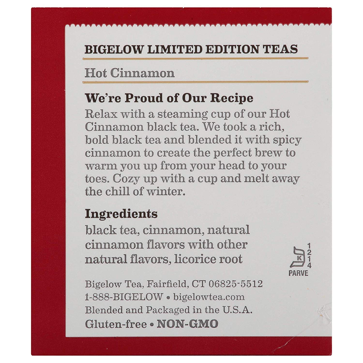 warm up with Bigelow tea