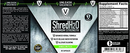 Water balance support with Shred