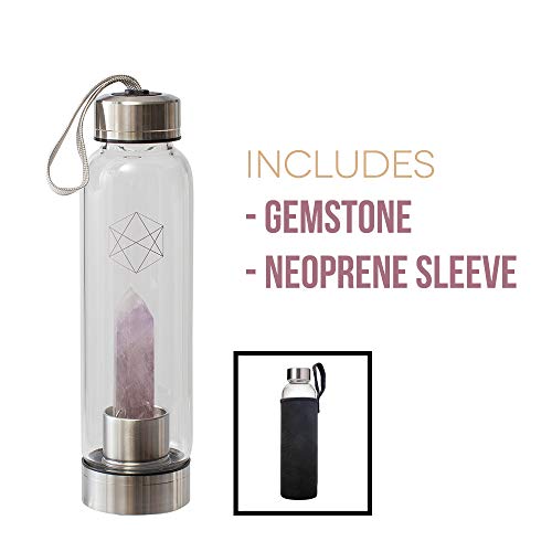 water bottle with gem stones