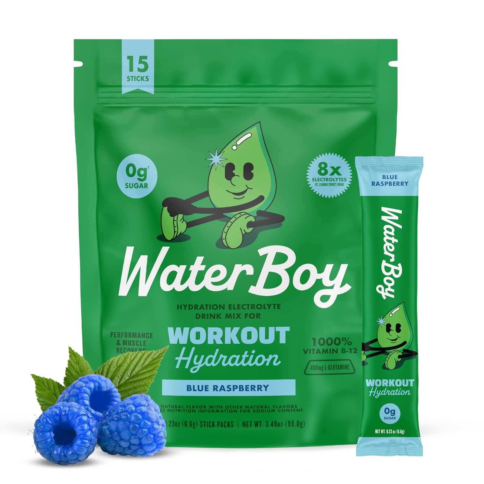 Waterboy electrolytes blue raspberry flavour