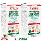 Watercress onion radish honey syrup