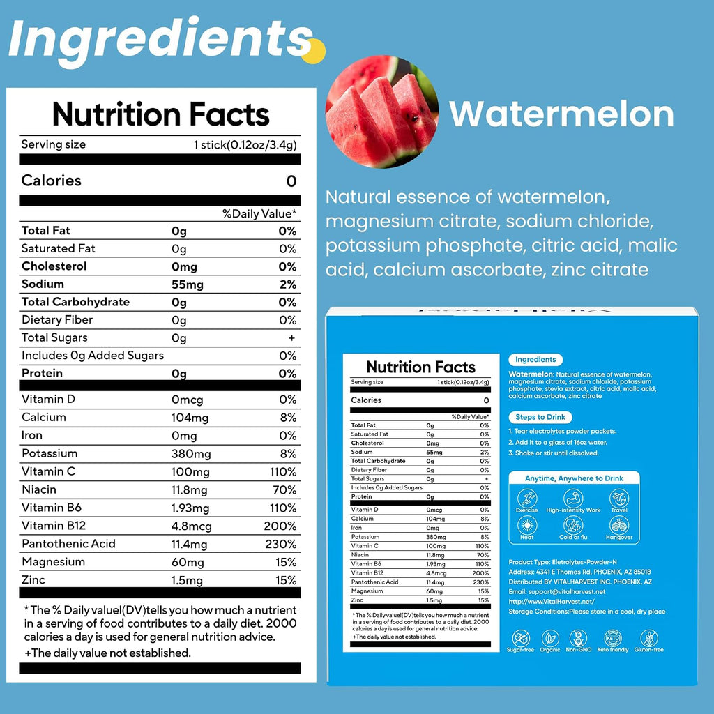 watermelon flavored electrolyte drink mix
