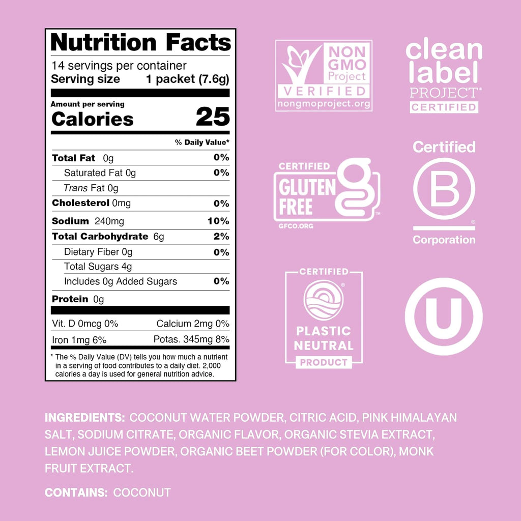 watermelon flavour electrolyte powder packets