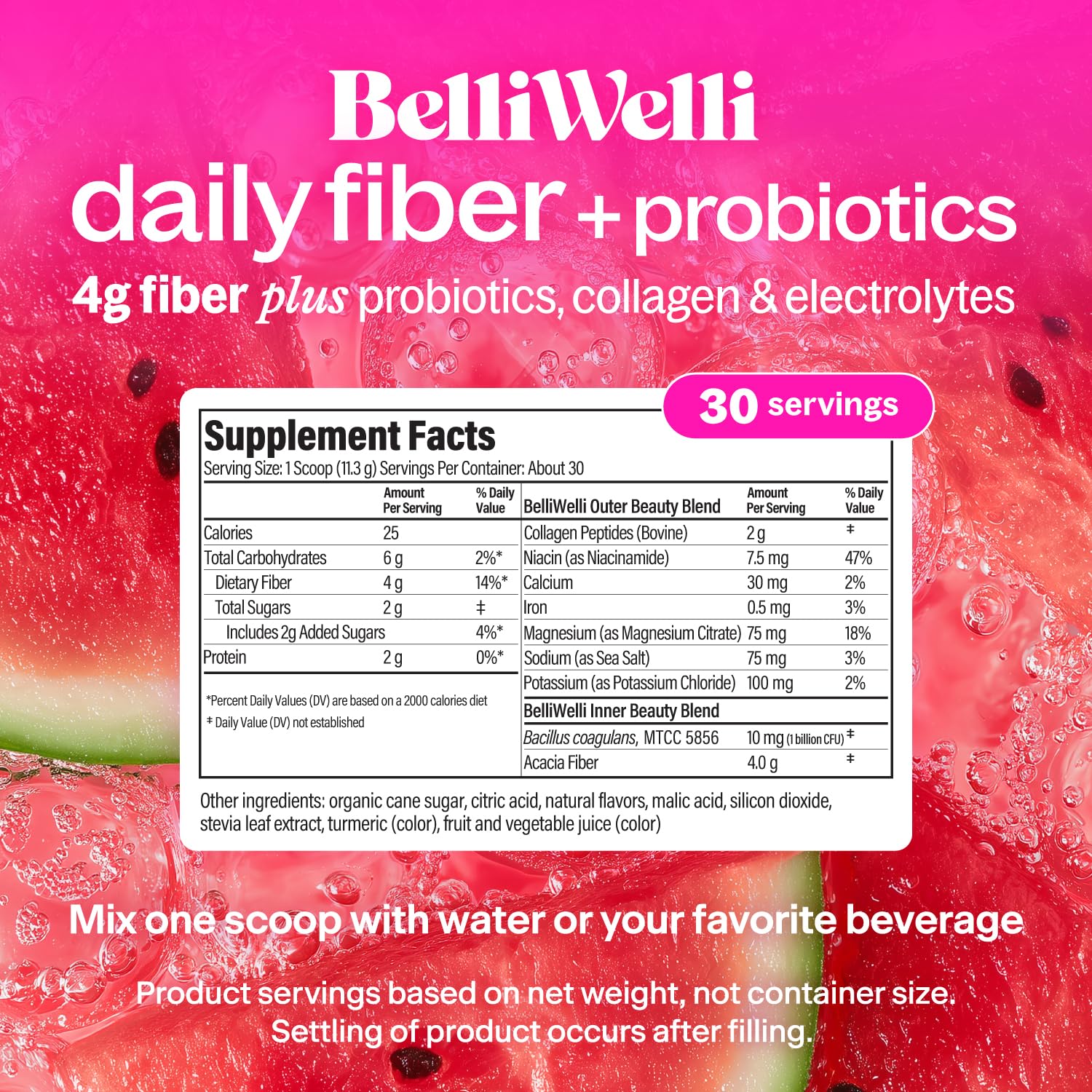 watermelon flavour fiber powder