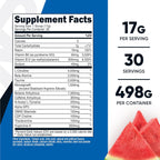 Watermelon flavour pre-workout supplement