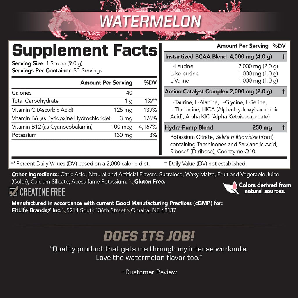 watermelon flavoured amino acids supplement