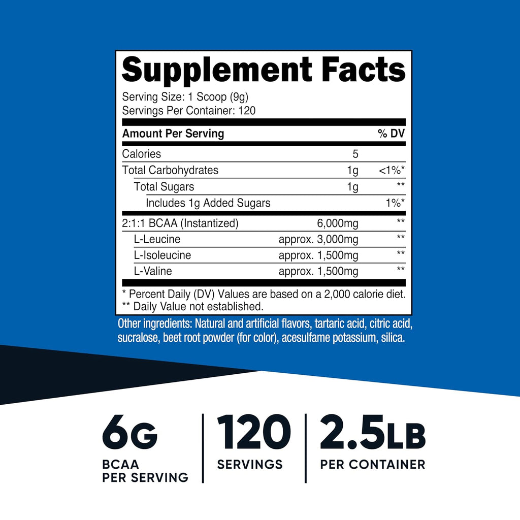 Watermelon flavoured BCAA amino acids supplement