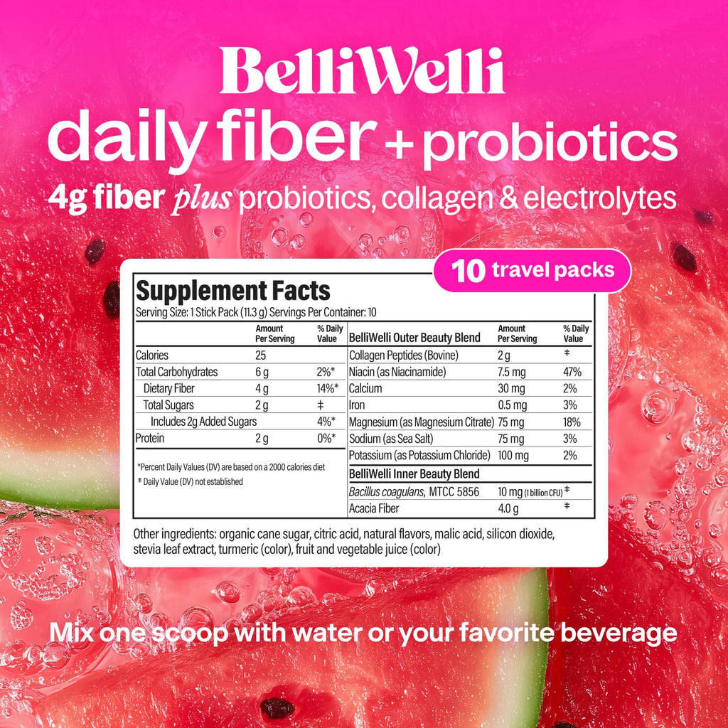 Watermelon flavoured fiber for digestion