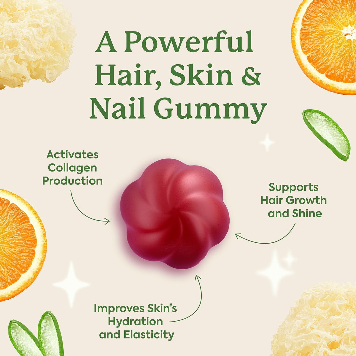 Watermelon flavoured multivitamins for hair