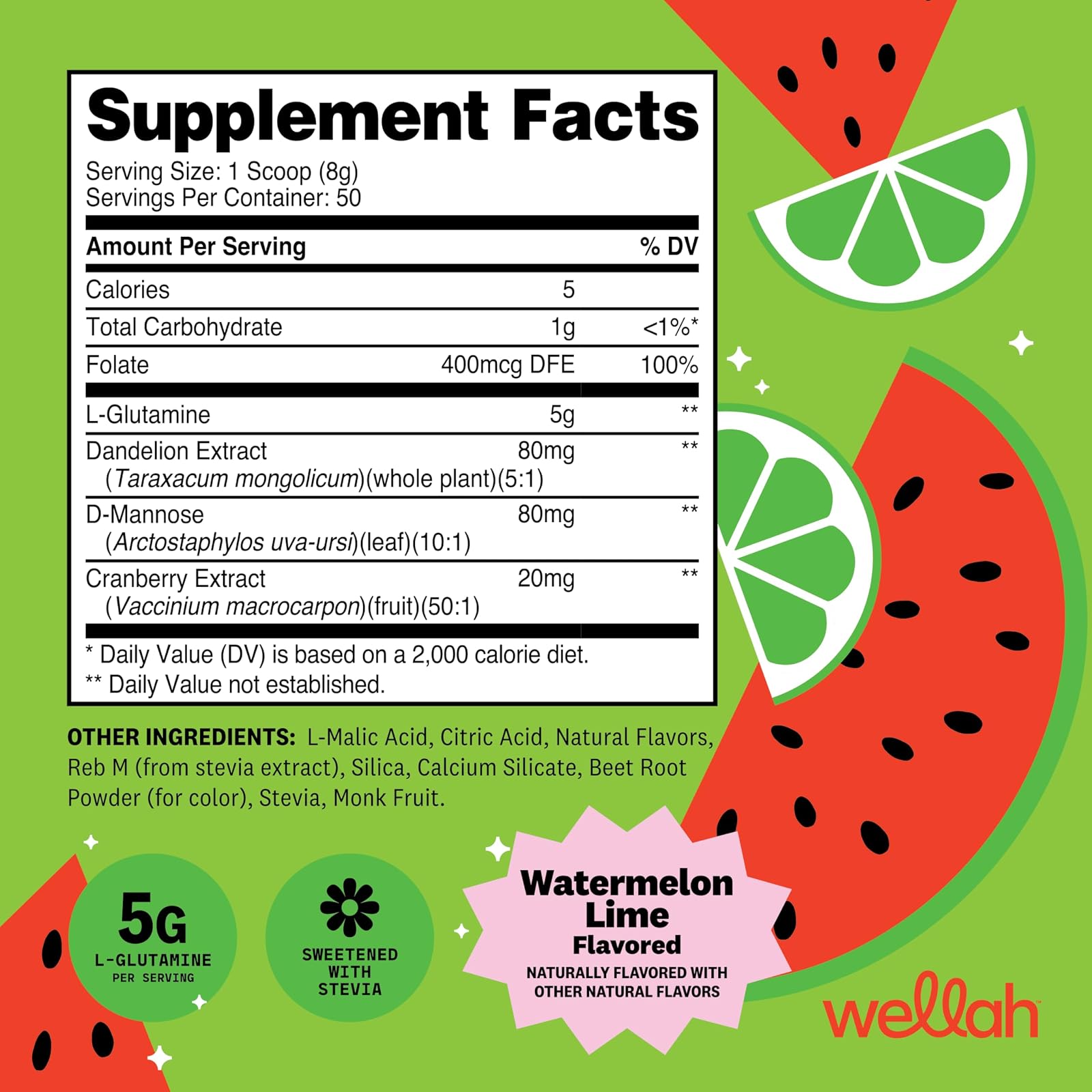 Watermelon lime L-Glutamine supplement