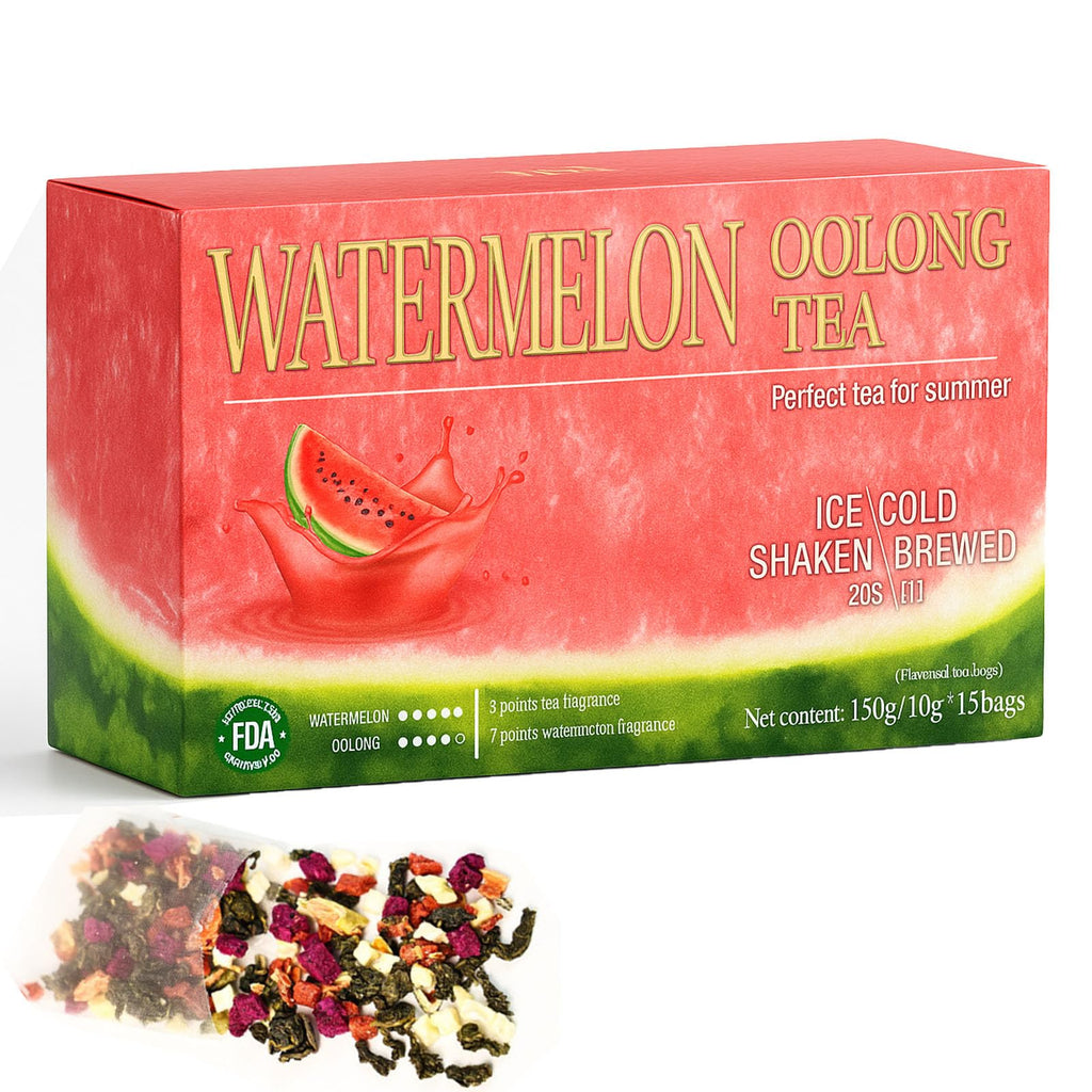 Watermelon Oolong Tea with dragon fruit