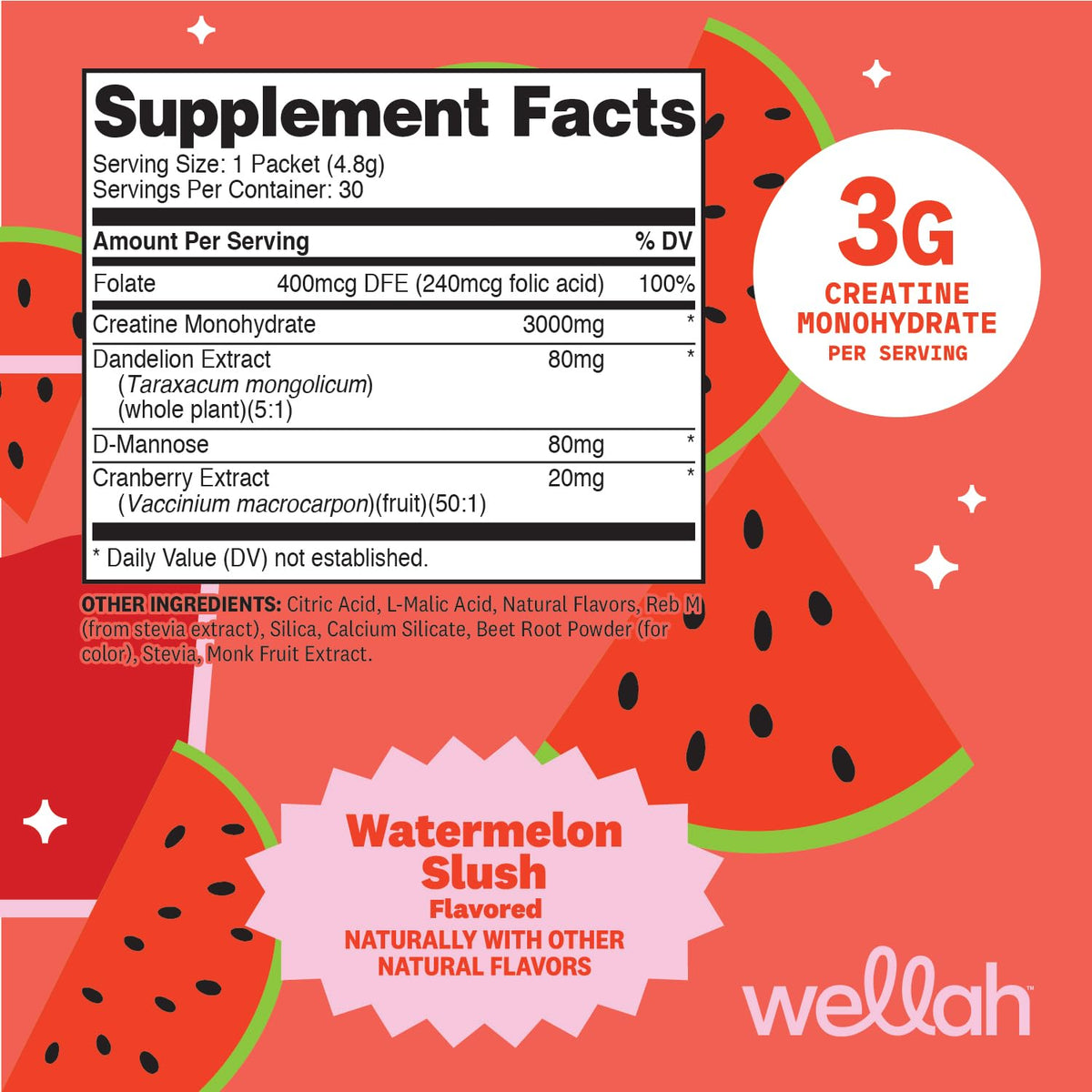 Watermelon slush creatine stick packs