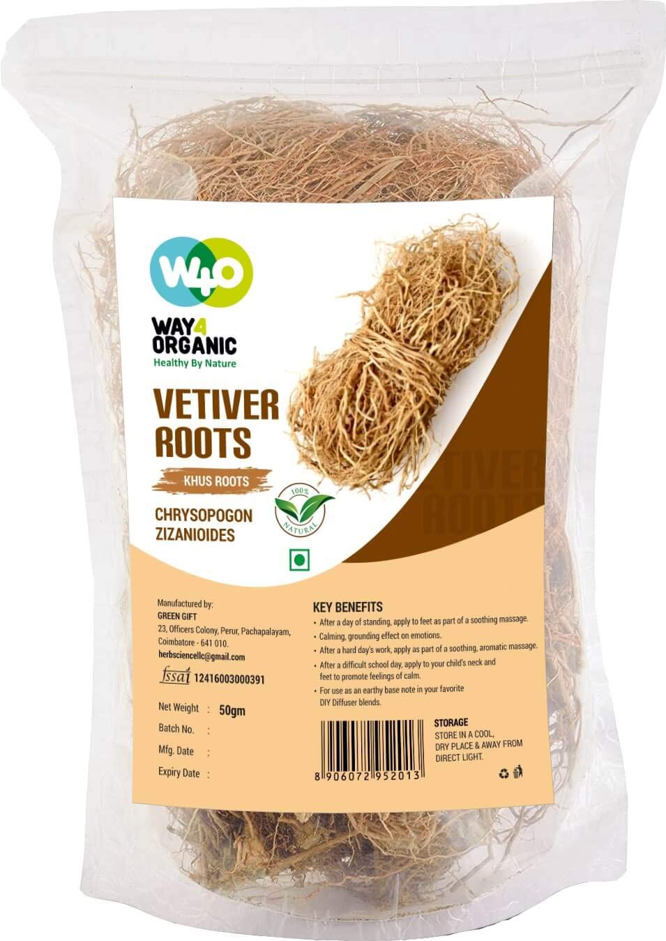 Way4Organic vetiver root herbal tea