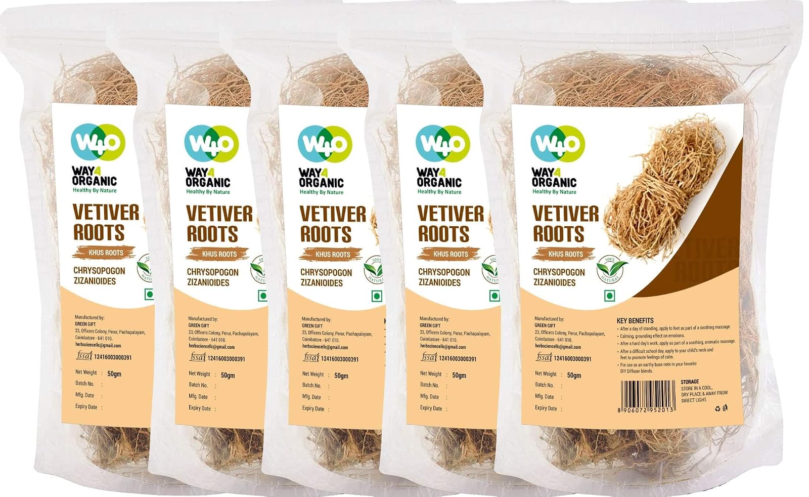 Way4Organic vetiver root herbal tea