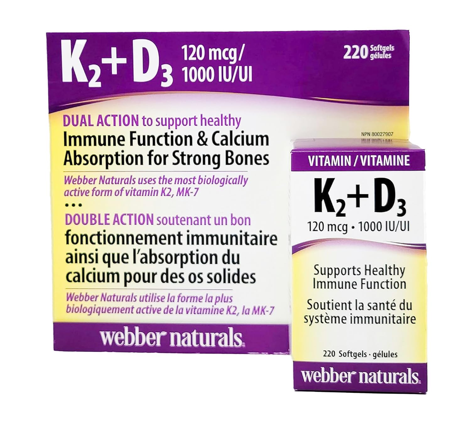 Webber Naturals K2 D3 softgels