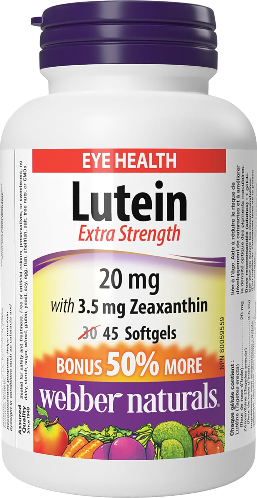 Webber Naturals Lutein softgels for eye health
