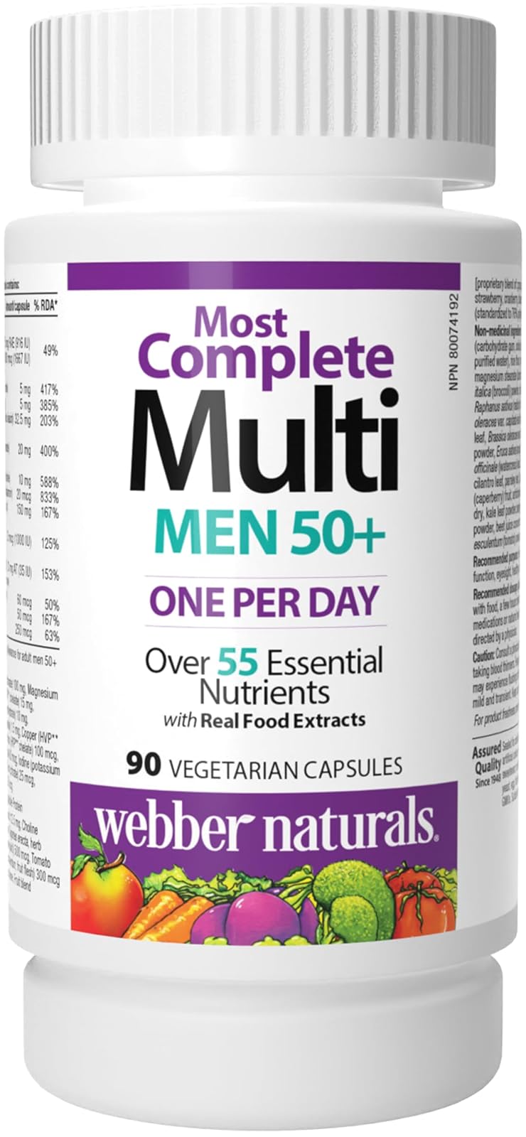 Webber Naturals Men's 50+ Multi vitamins
