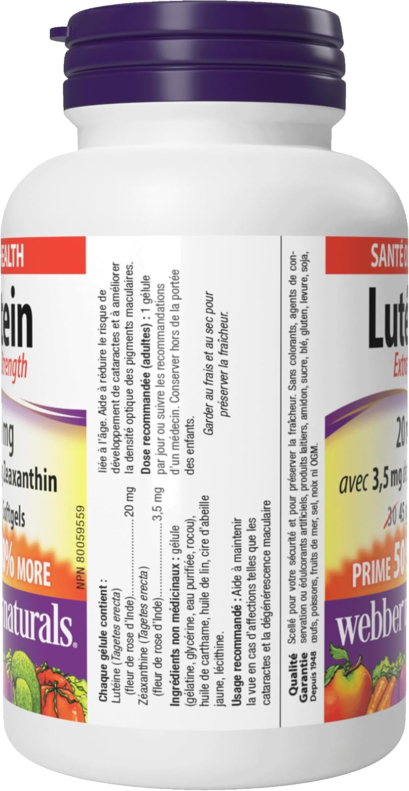 Webber Naturals Vitamin A for optimal vision