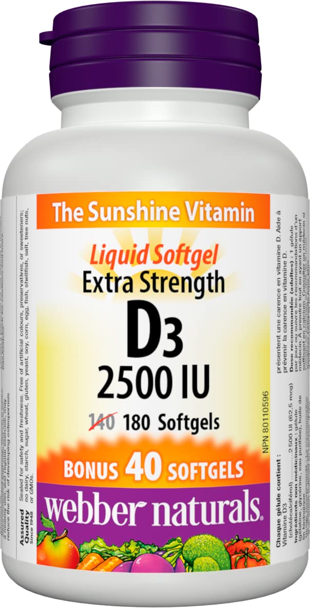 Webber Naturals vitamin D3 softgels