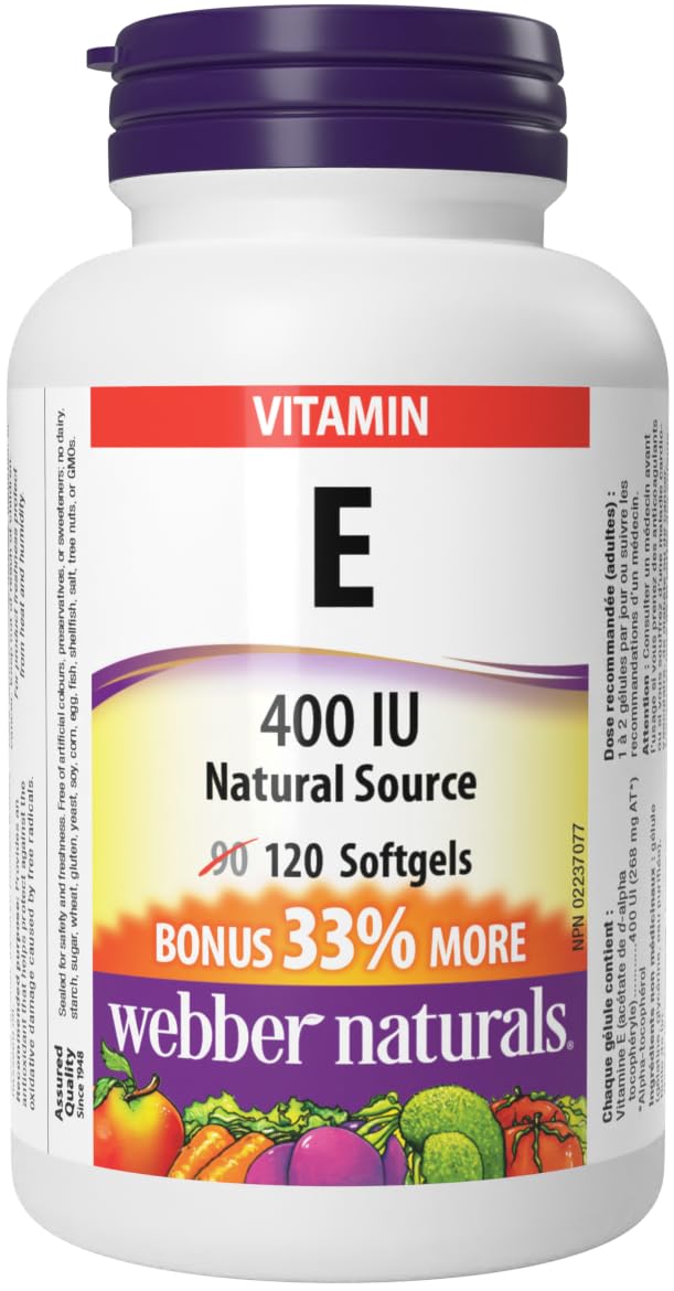 Webber Naturals vitamin E softgels