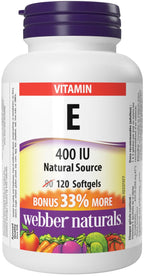 Webber Naturals vitamin E softgels