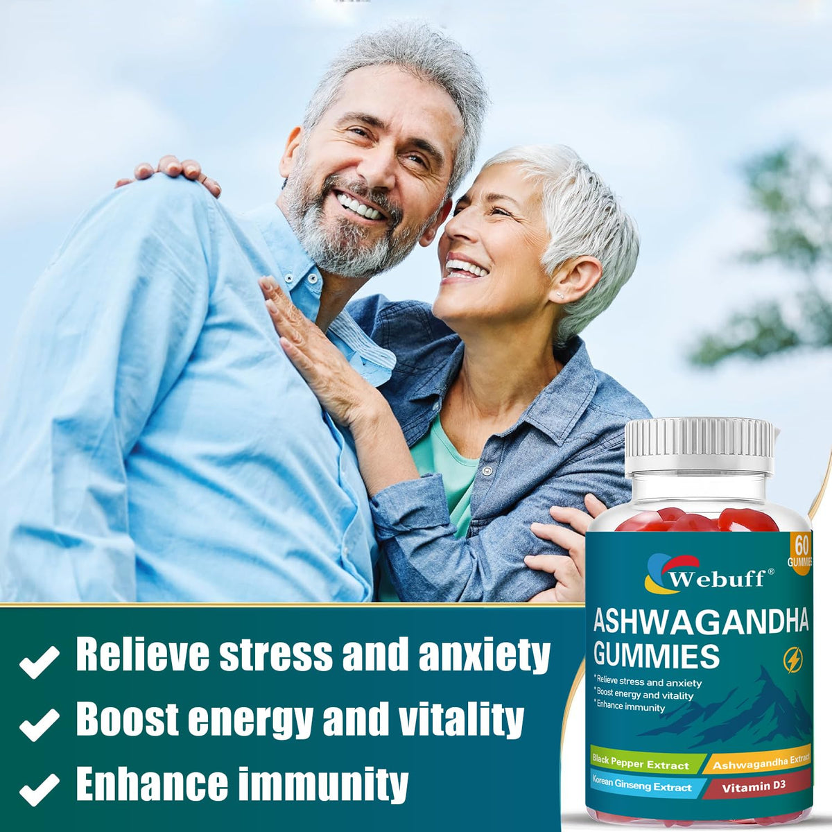 Webuff Ashwagandha gummies for mood support