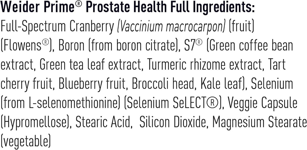 Weider prostate health for daily wellness