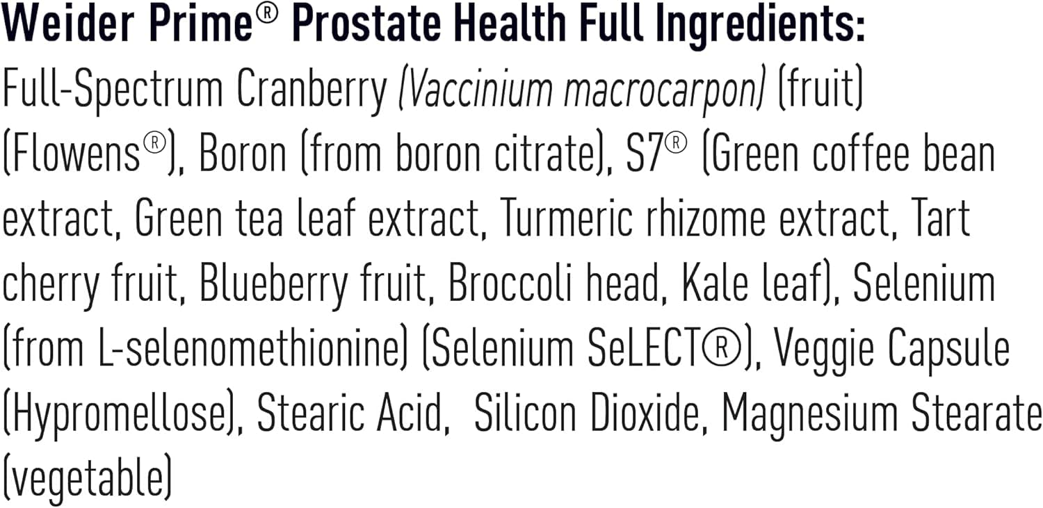 Weider prostate health for daily wellness