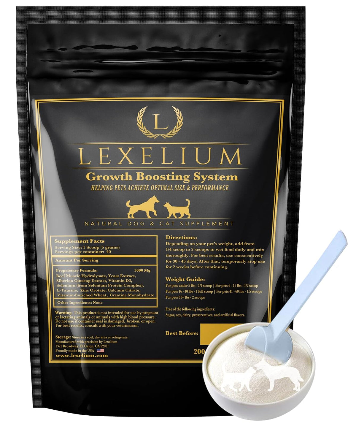 Weight gainer supplement for pets
