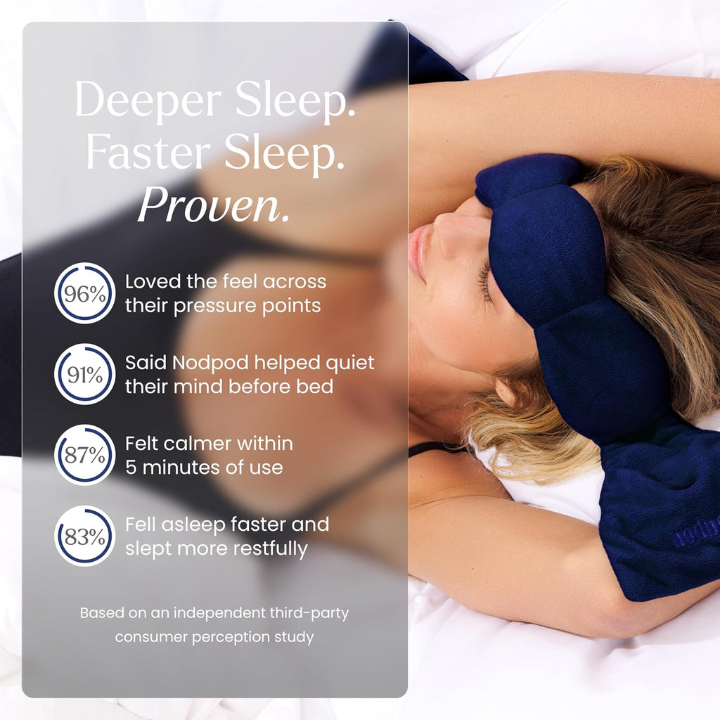 weighted eye mask for better sleep