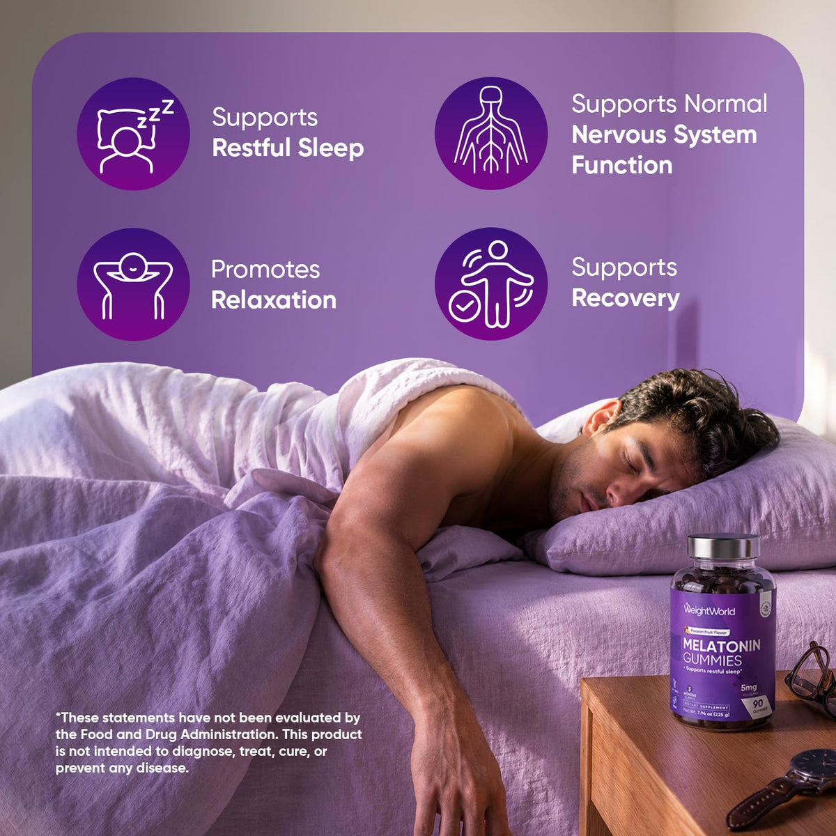 WeightWorld gummies promote restful nights