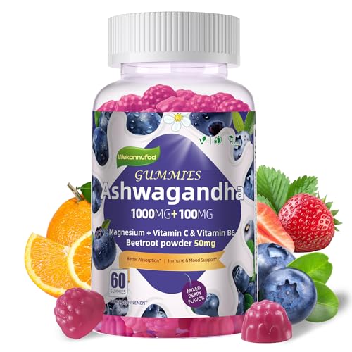 Wekannufod ashwagandha gummies for stress relief