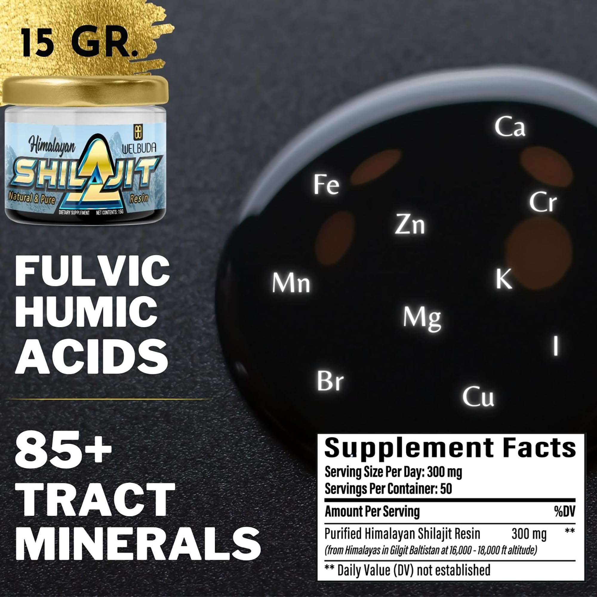 WELBUDA shilajit resin heart support