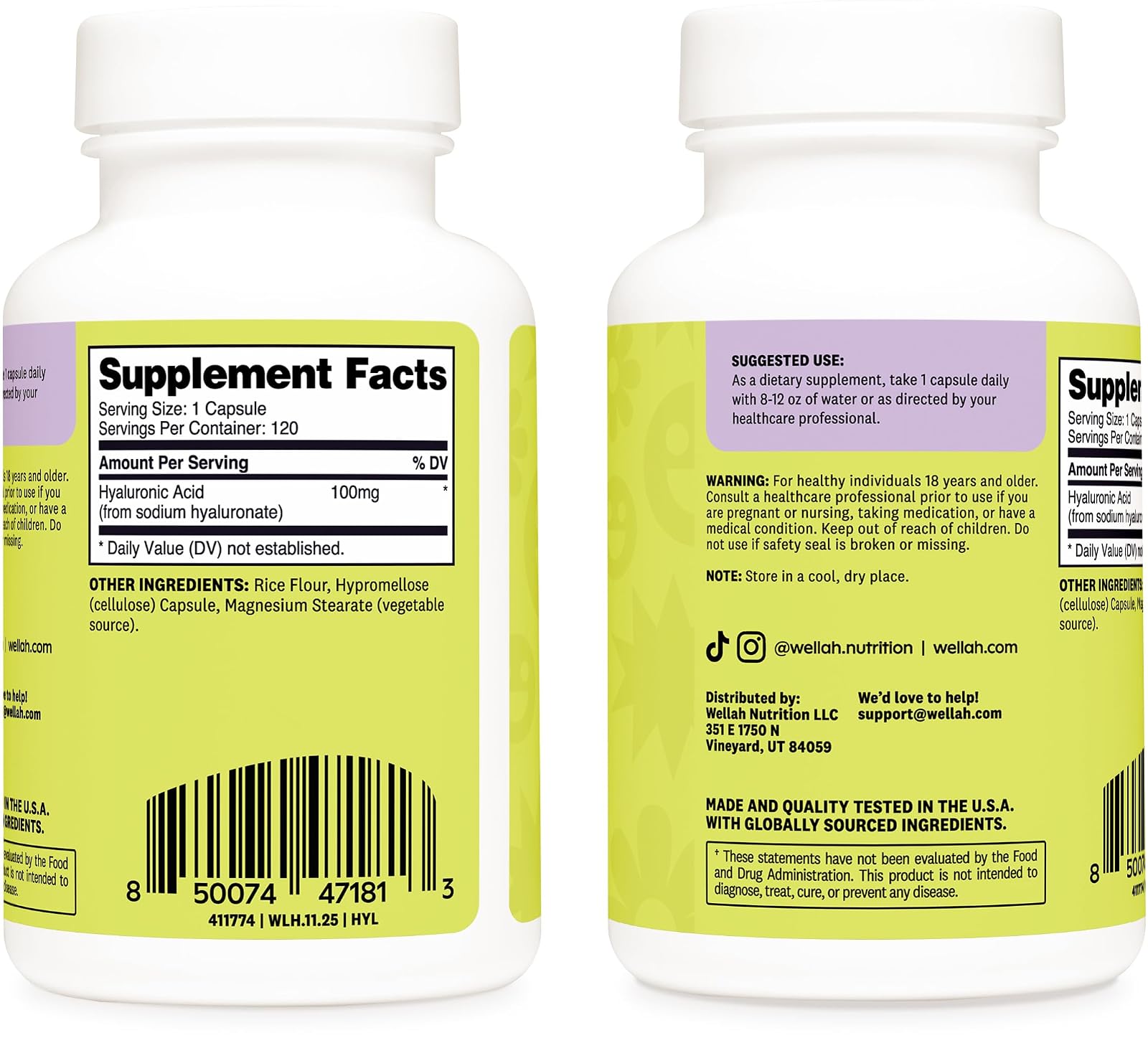 Wellah 100 mg collagen support