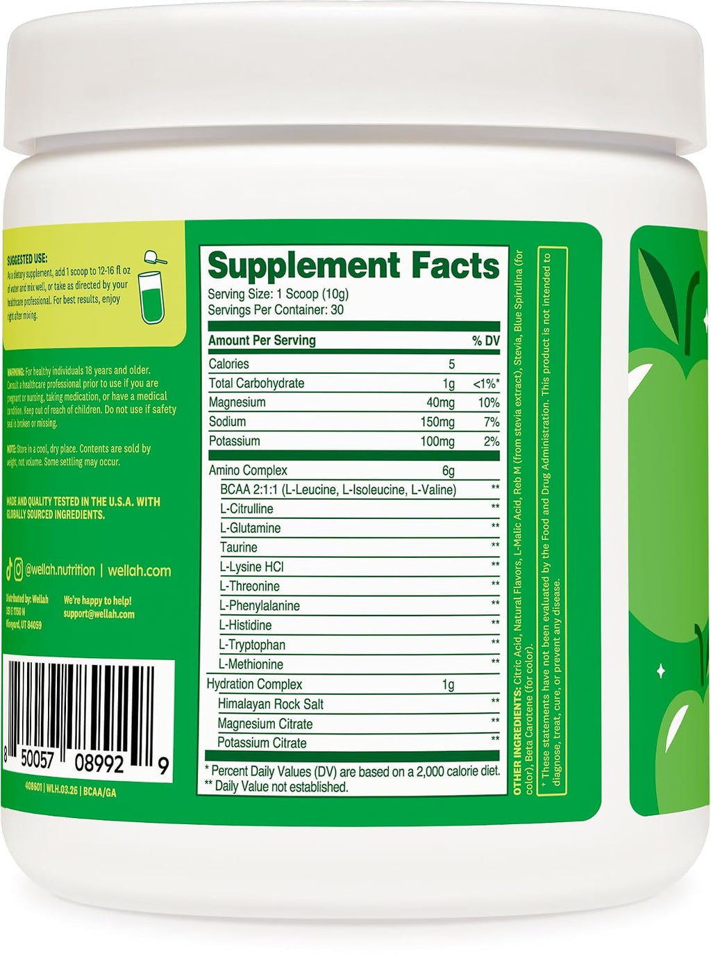 Wellah BCAAs for enhanced endurance