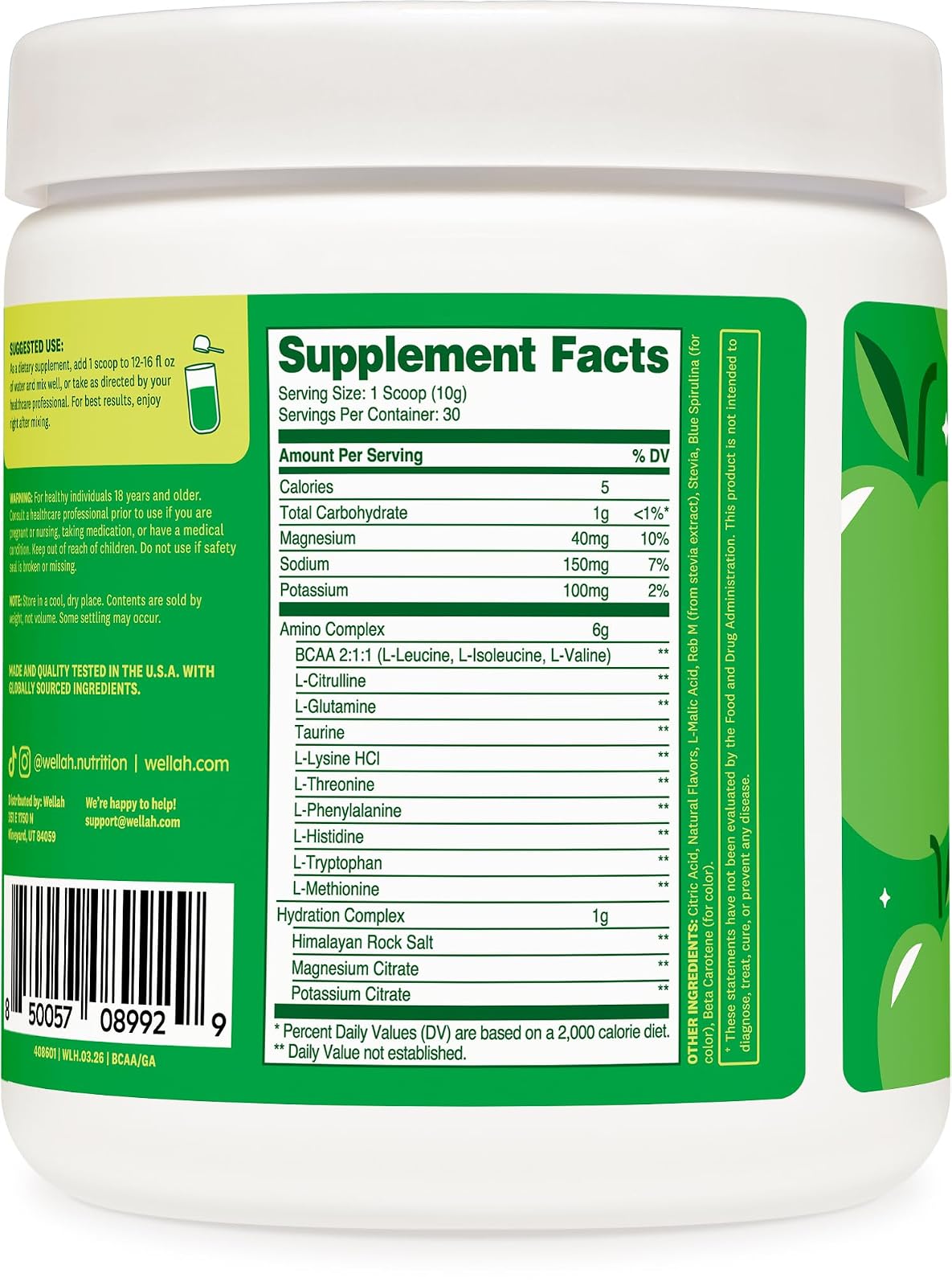 Wellah BCAAs for enhanced endurance