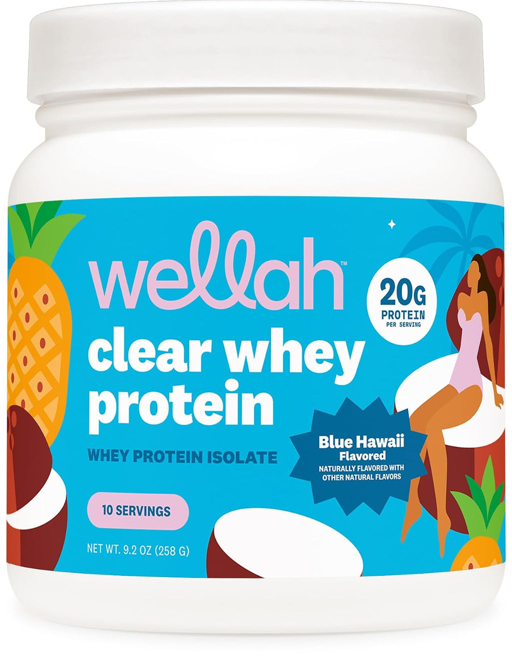 Wellah Clear Whey Protein Isolate Blue Hawaii